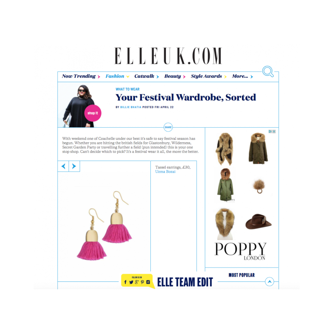 Featured In: Elle Online – Uzma Bozai